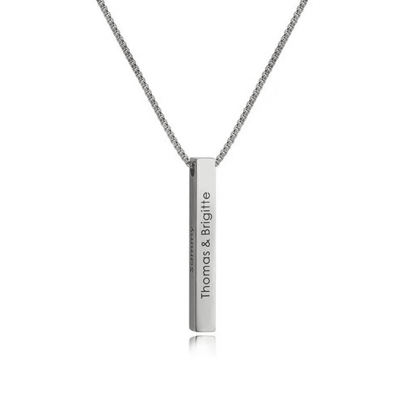 Buy this Personalised Engraved 4d Cuboid Pendant Chain @499 Only ...